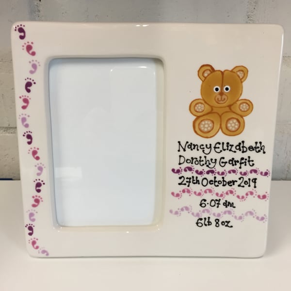 Personalised New Baby Photo frame - Folksy