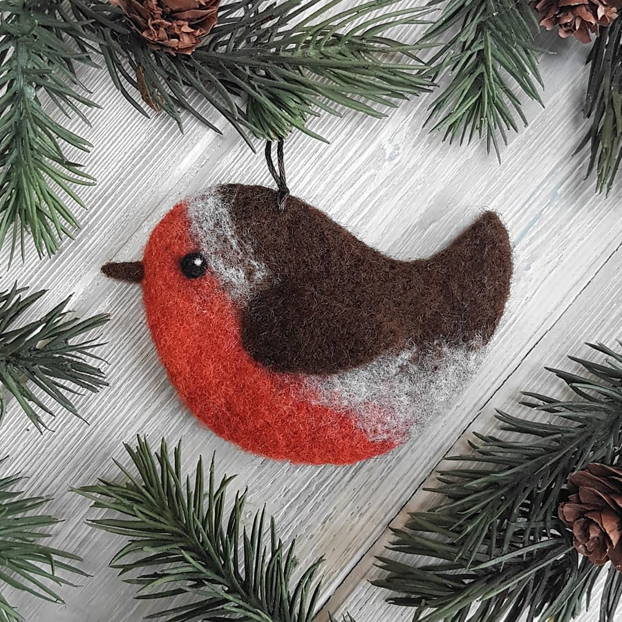 Rafferty the Needle Felted Robin - Folksy