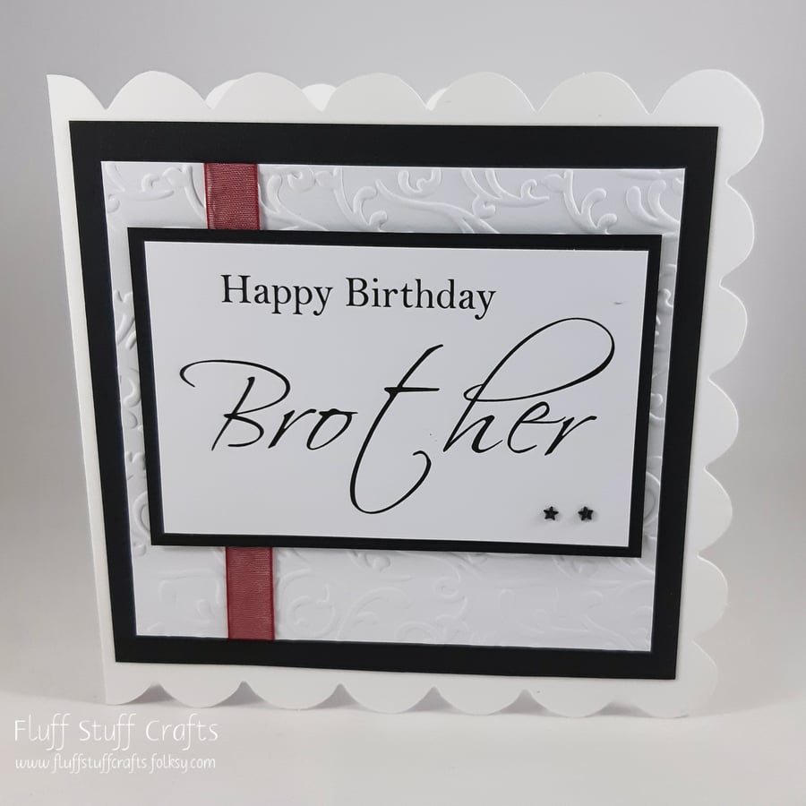 Handmade birthday card - Brother - Folksy