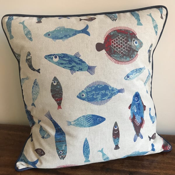 Fish Cushion Cover - Folksy
