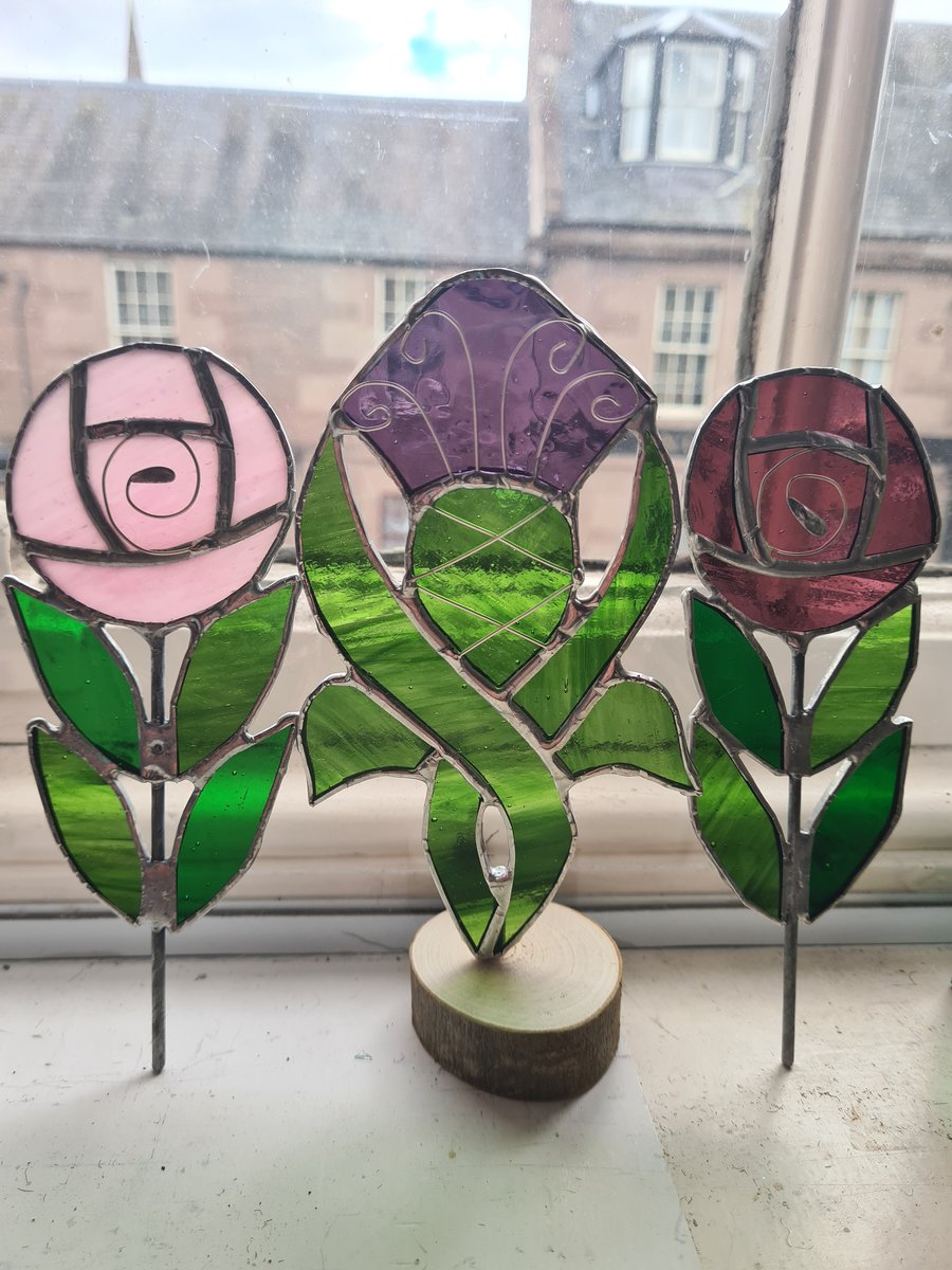 Stained Glass Thistle (standing) - Folksy