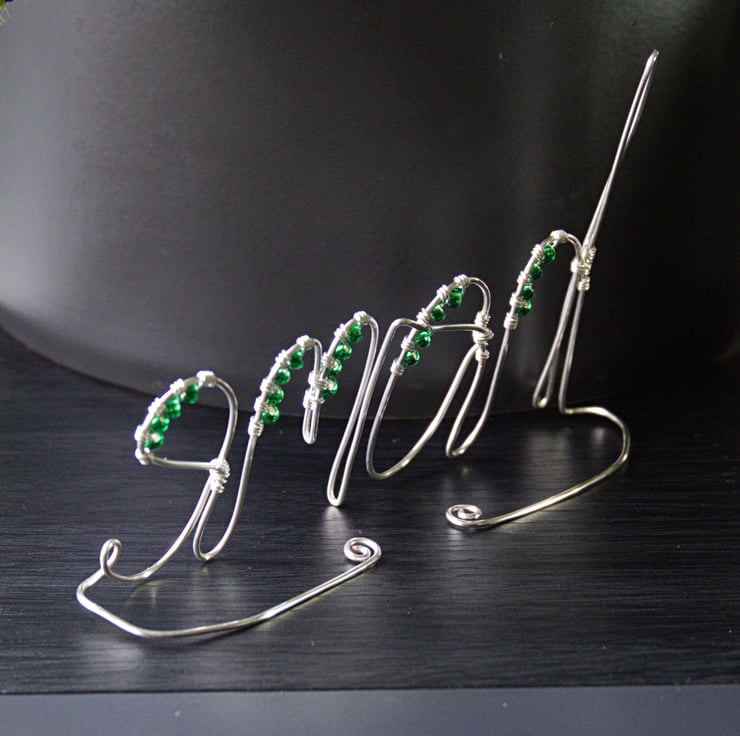 Beaded Home - Freestanding Wire Writing Decorat... - Folksy