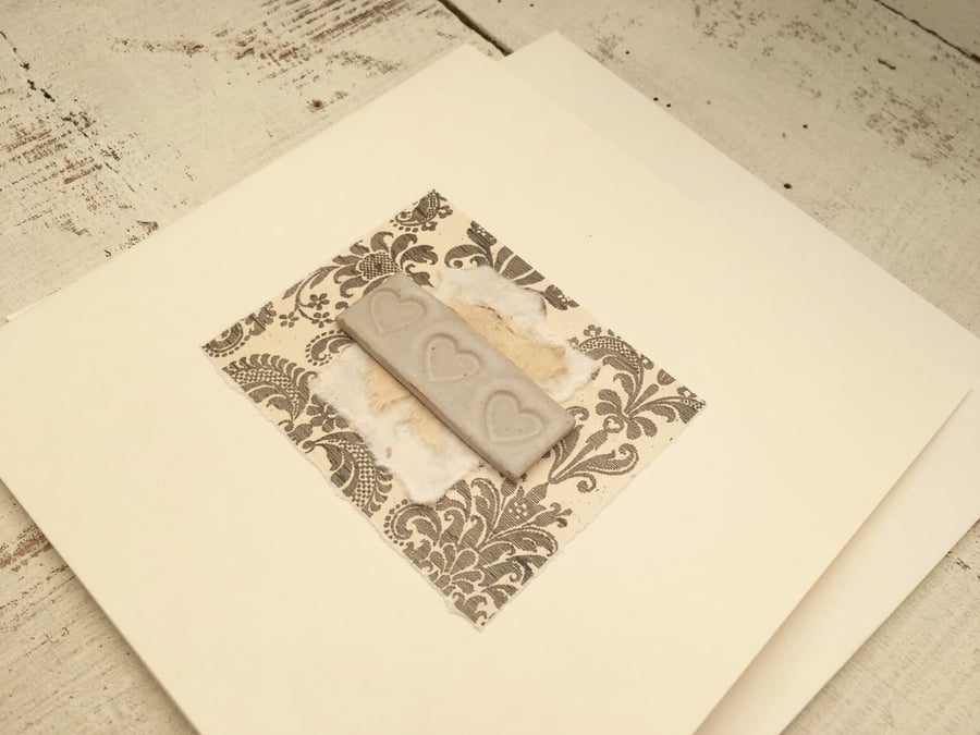 Bespoke hand made greeting card, ceramic card, - Folksy