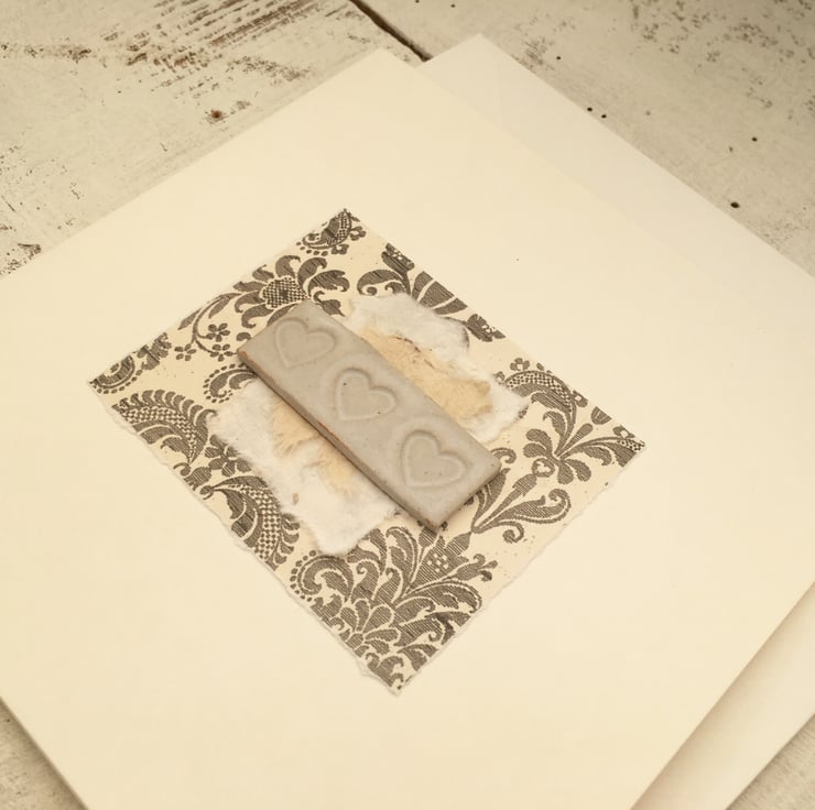 Bespoke hand made greeting card, ceramic card, - Folksy