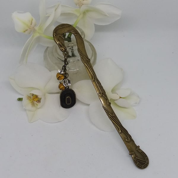 EQ17 Horse head bookmark with Stetson and beads - Folksy