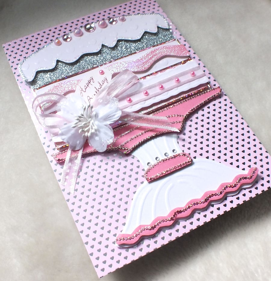 Luxury Handmade Birthday Cake Card - Folksy