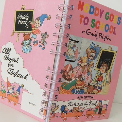Handmade Noddy notebook – upcycled notebook mad... - Folksy