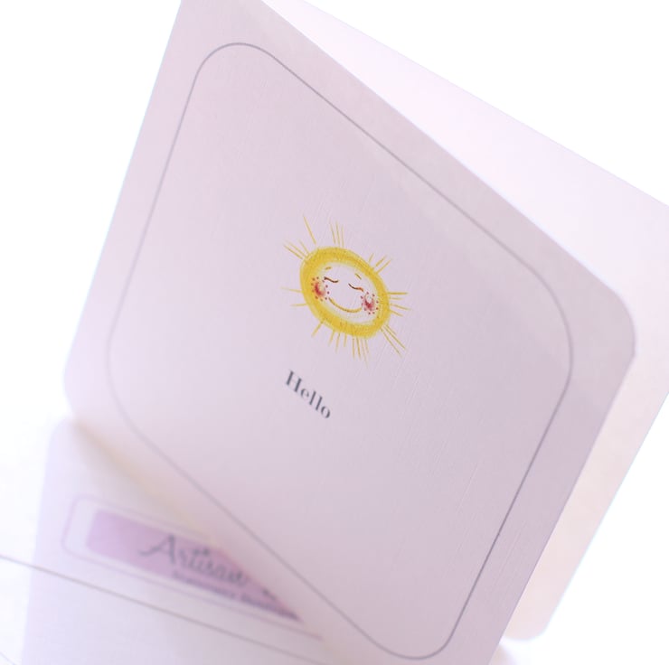 Hello Sunshine! - Set of Four Notecards - Folksy