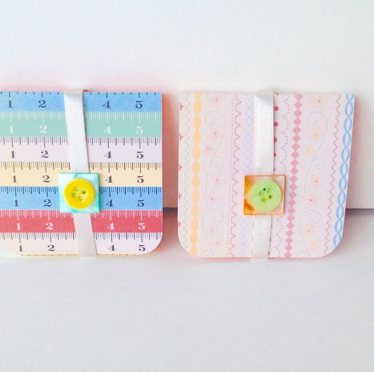 Mini Notebooks,Set of Two,Handmade Sticky Noteb... - Folksy