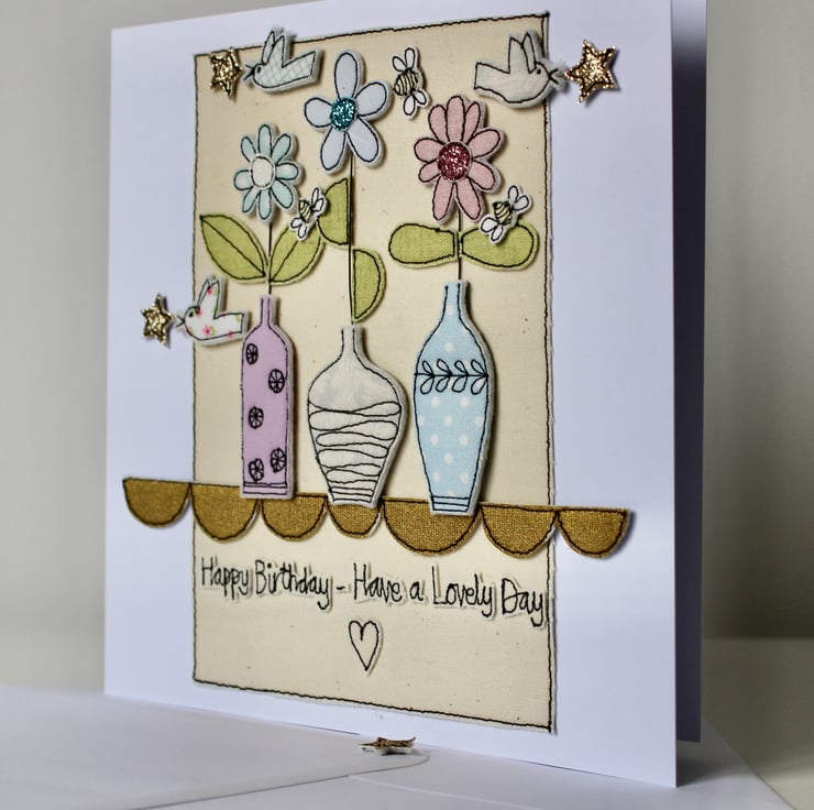 Handmade Blank Birthday Card Number One - Folksy