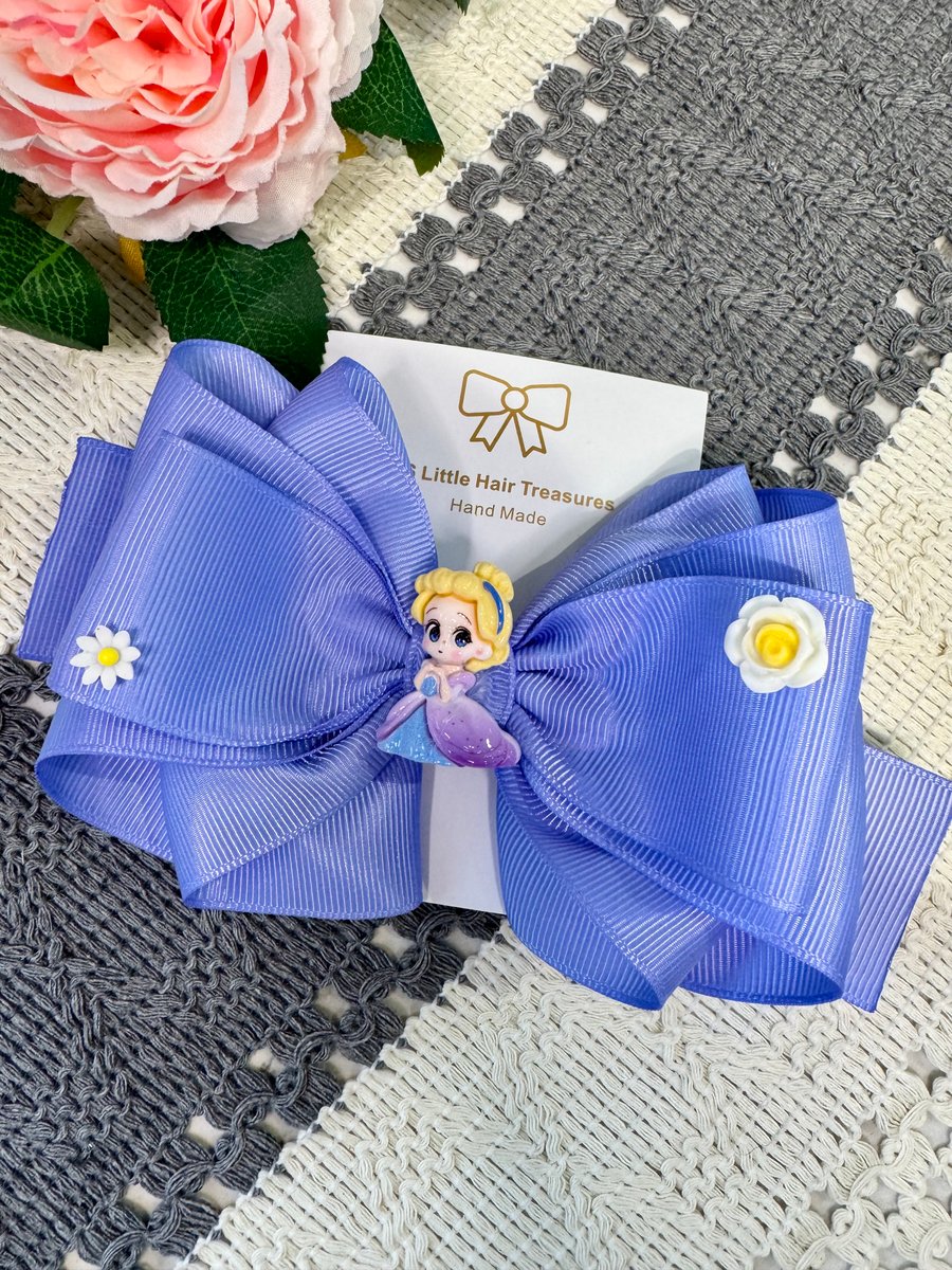 Disney Princess Hair Bow Clip - Folksy