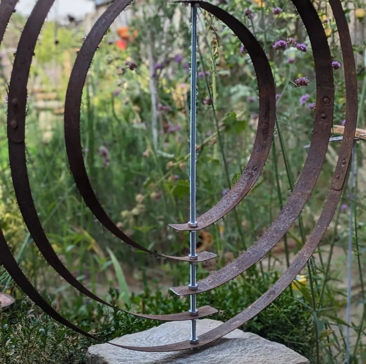 Whiskey Barrel Hoop Garden Art - Folksy