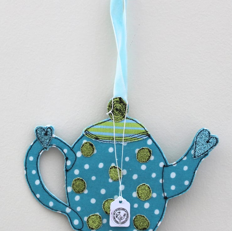 'Take a Little Time for Tea' - Hanging Decoration - Folksy
