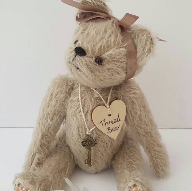 Thread Bear, Collectable Artist Bear, Mohair Te... - Folksy