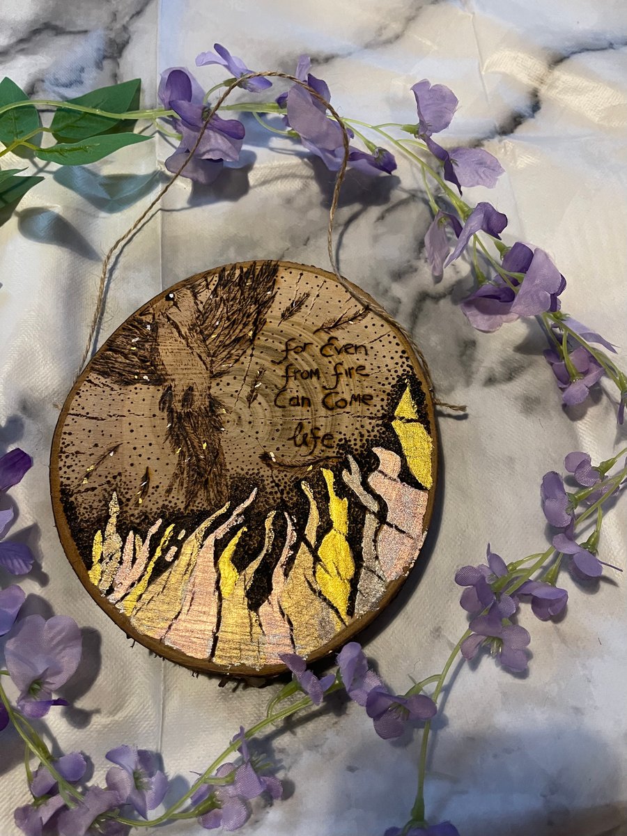 Pyrography- Phoenix - Folksy