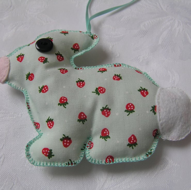 Green rabbit, lavender scented,hanging decorati... - Folksy