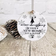 First Christmas new home bauble, personalised h... - Folksy