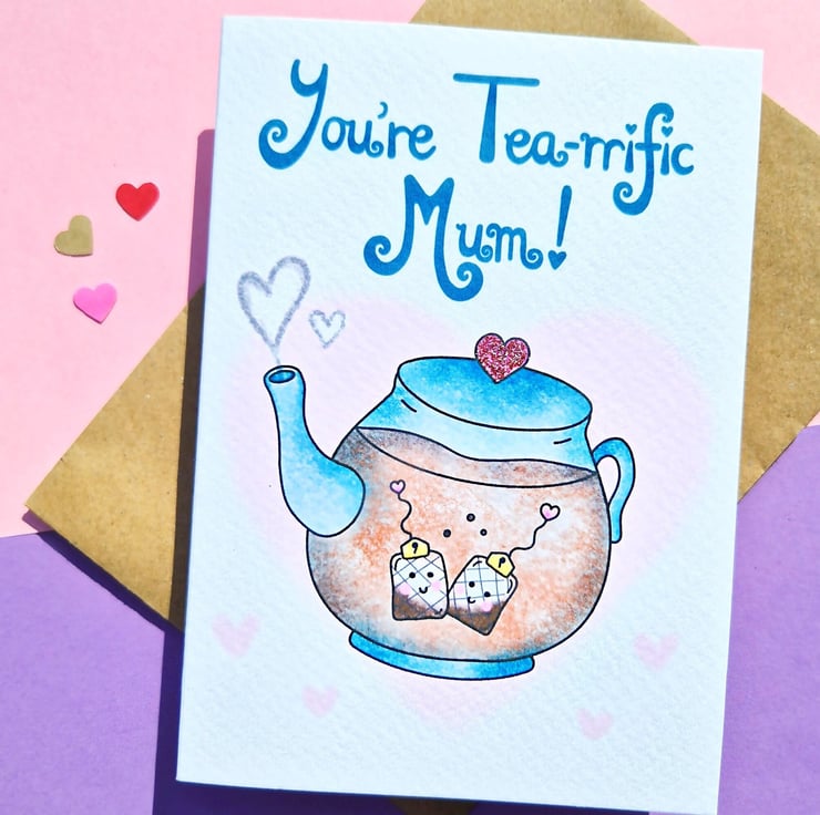 Mothers Day Card, Mum Birthday Card, You're Tea... - Folksy