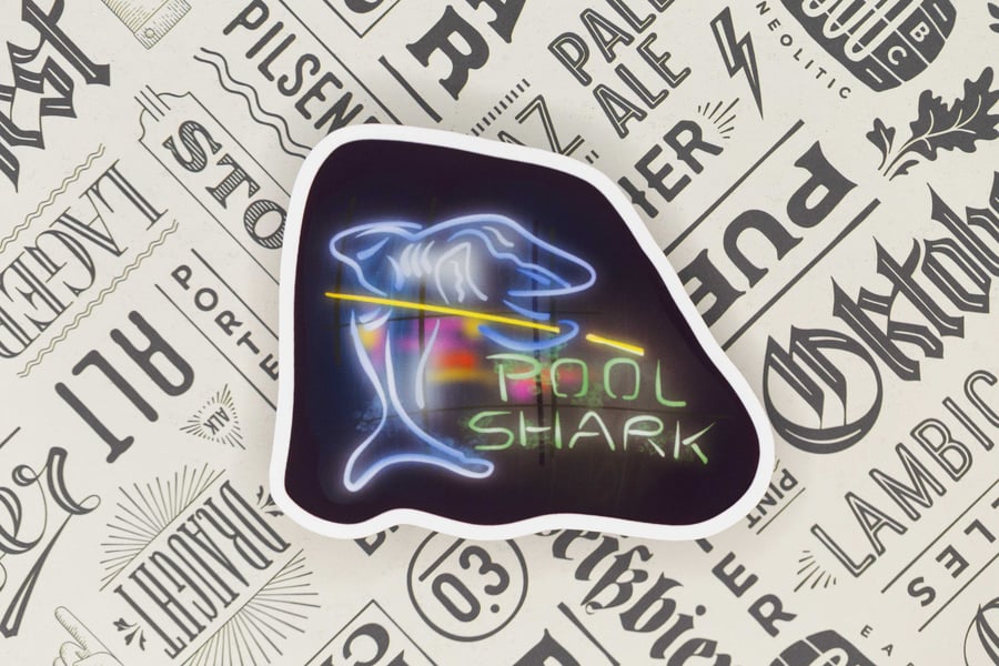 Pool Shark Sticker, Laptop Stickers, Art Stickers - Folksy