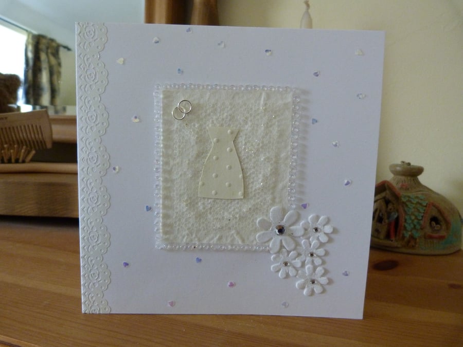 Wedding Dress Wedding Card - Folksy