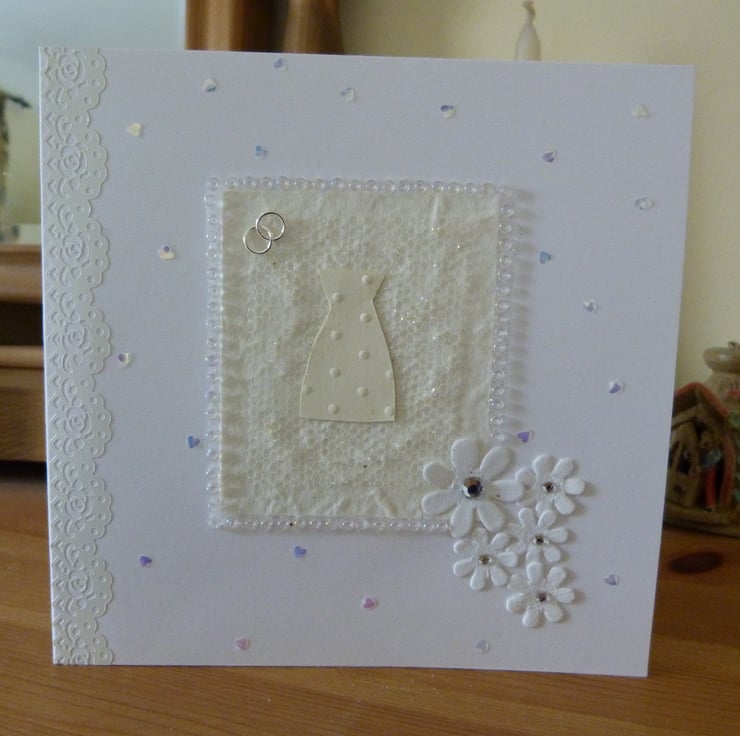 Wedding Dress Wedding Card - Folksy