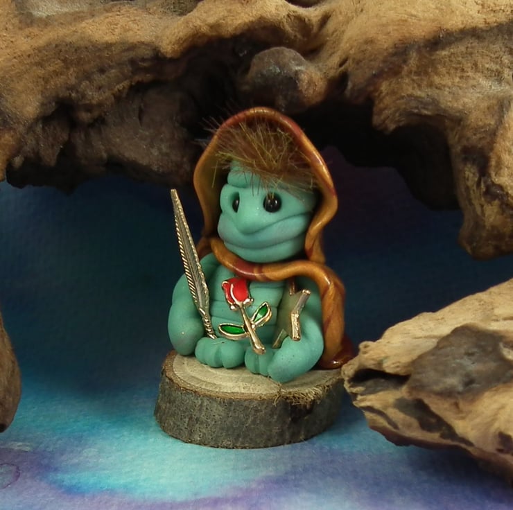 Tiny scavenging Earth Troll 'Lenni' 2" OOA... - Folksy