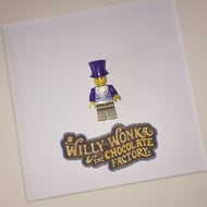 WILLY WONKA - Framed custom Lego minifigure - Folksy