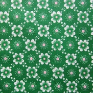 Unused Vintage Green Floral Fabric (1 Yard) - Folksy