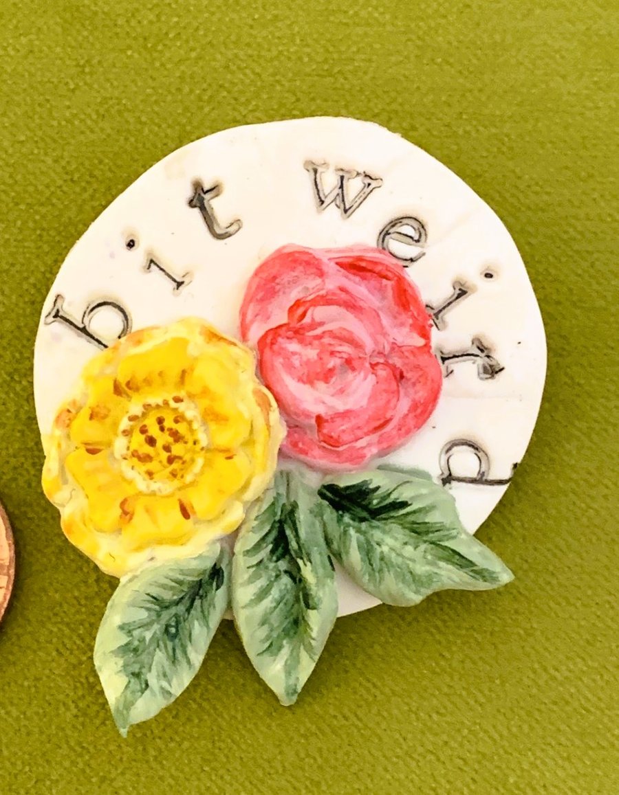 Insult Flowers Pretty Swearing or Rude Brooch - Folksy