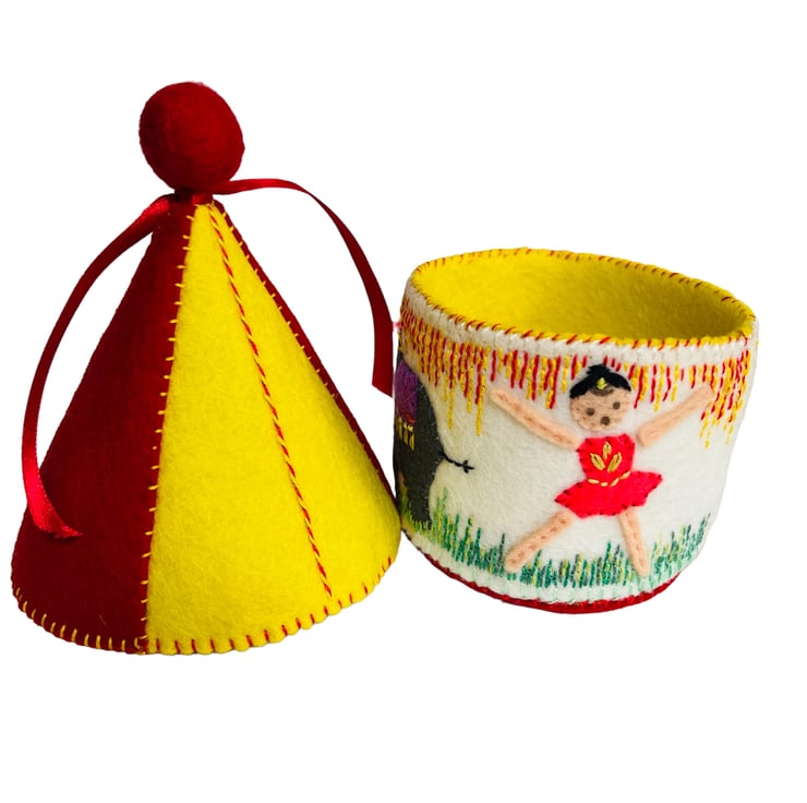 PRE Order Heirloom Circus Fun Storage Pot - Folksy