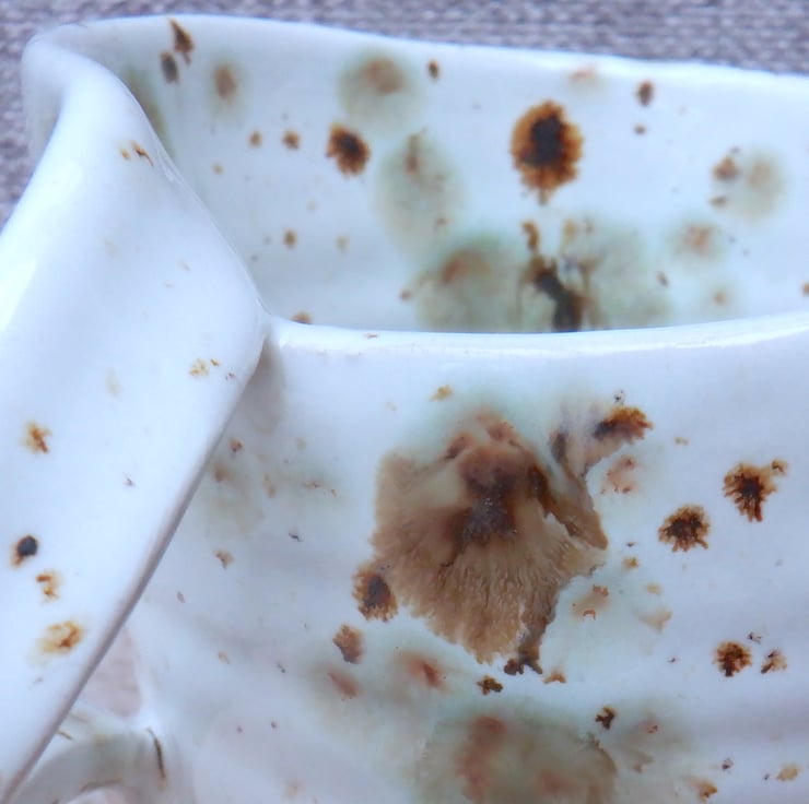 Left handed coffee mug tea cup in stoneware han... - Folksy