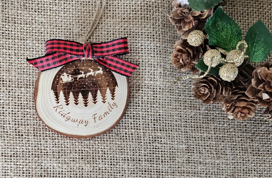 Personalised Family Hanging Log Slice - Folksy