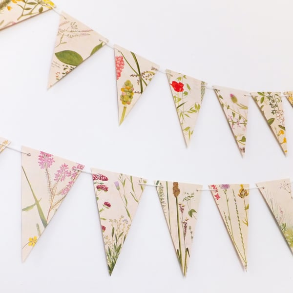 Flower Bunting - paper Bunting - eco-friendly b... - Folksy