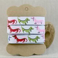 Dog Embroidered Ribbon, Animal Ribbon - Folksy