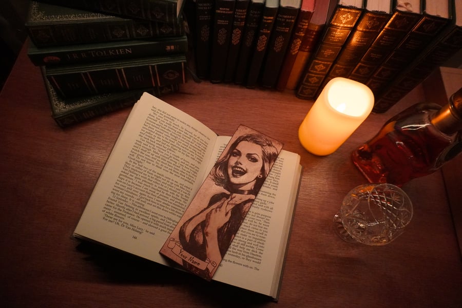 Vampire Leather Bookmark a Gothic Reader Essent... - Folksy