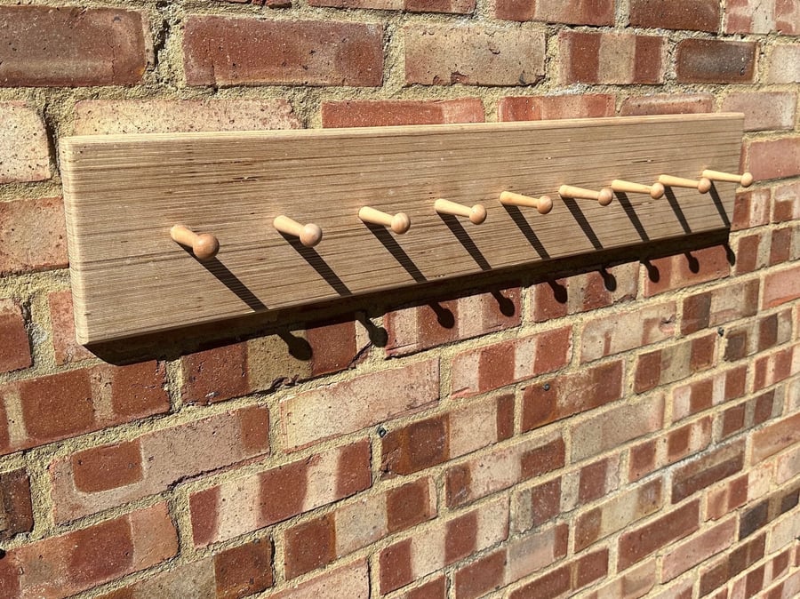 Shaker Peg Coat Rack Laminated Birch Wood Ply - Folksy