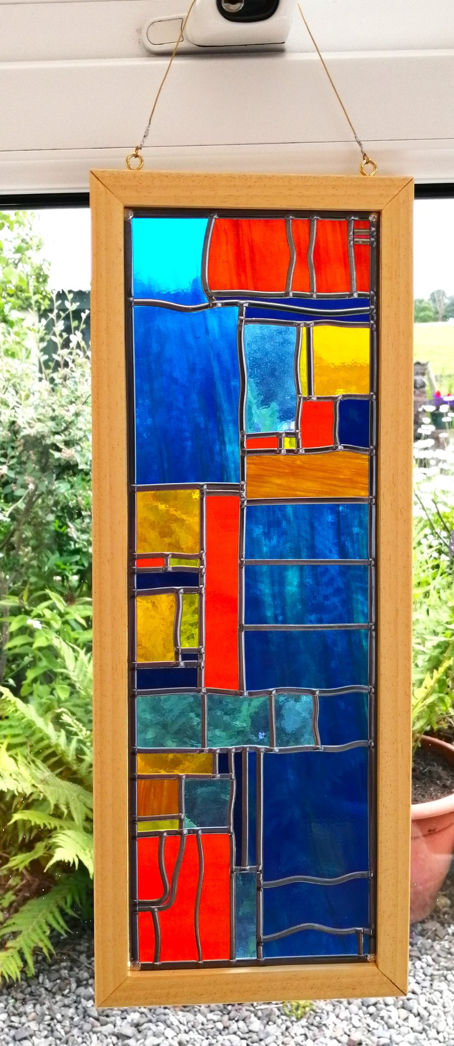 Jazz is a stained glass effect hanging window d... - Folksy