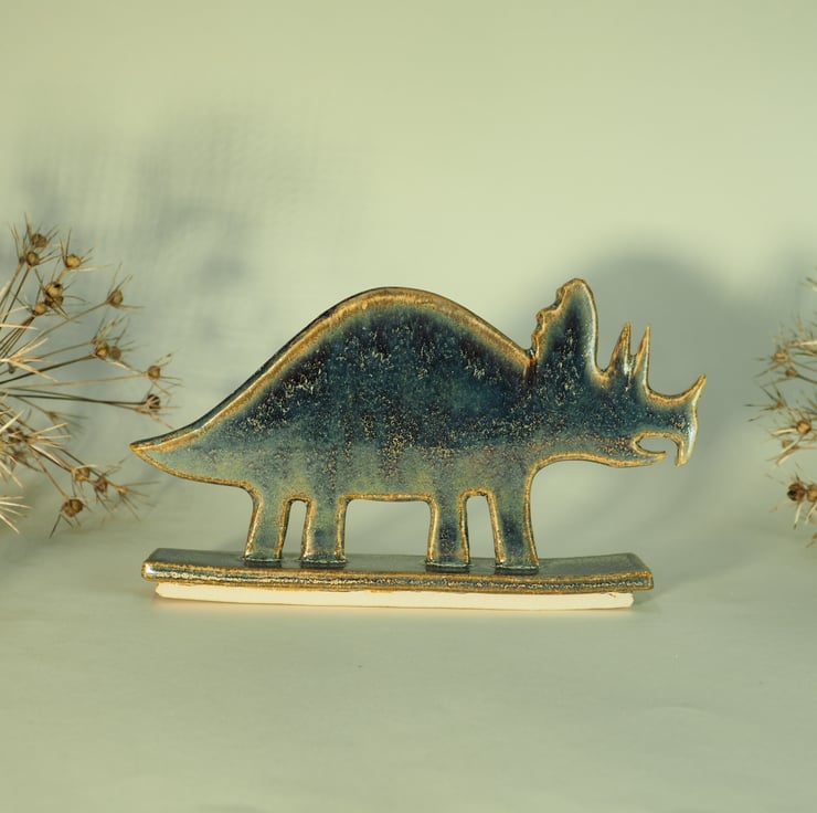 Ceramic Dinosaurs, Set of 4: Brontosaurus, Steg... - Folksy