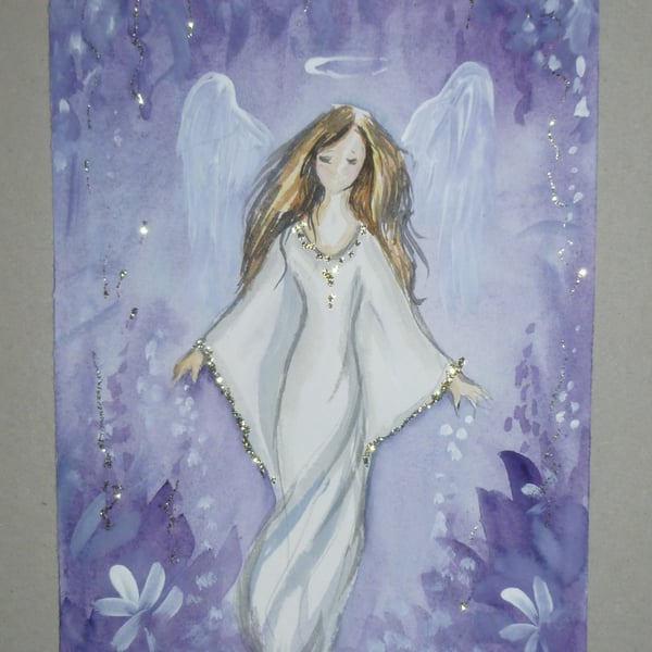 original hand painted angel art painting ( ref ... - Folksy