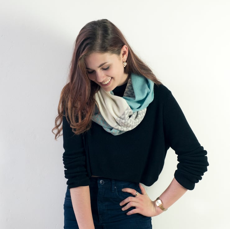 Seafoam Triangle Wrap Snood - Folksy