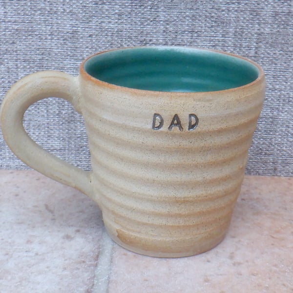 DAD mug coffee tea cup in stoneware hand throw... - Folksy
