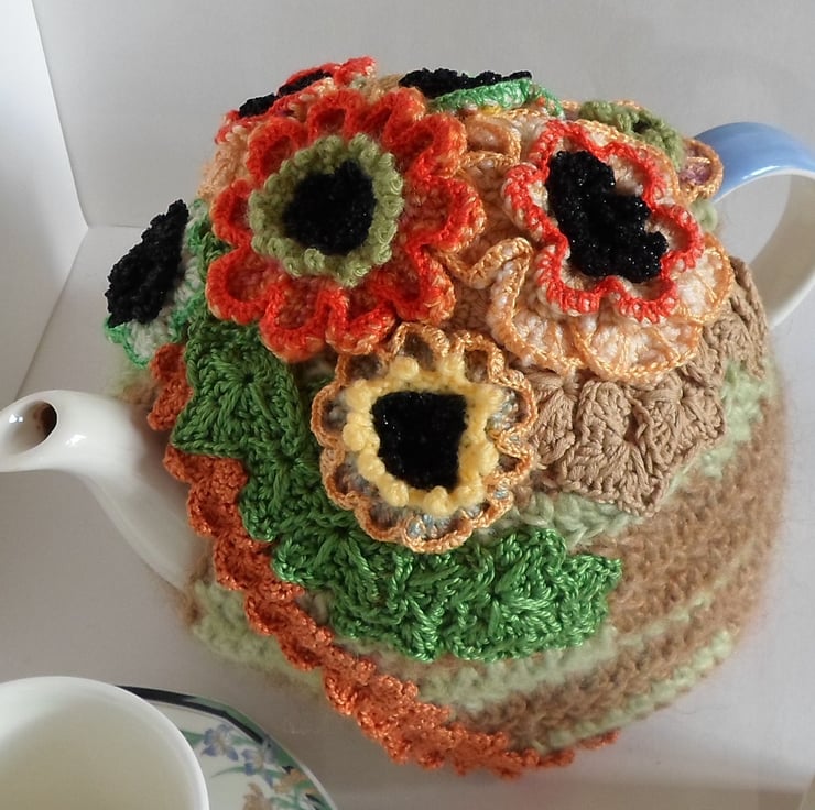 Exotic Flower Teapot cosy - Folksy