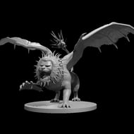 Manticore - 3D Printed Resin DnD Pathfinder Fig... - Folksy
