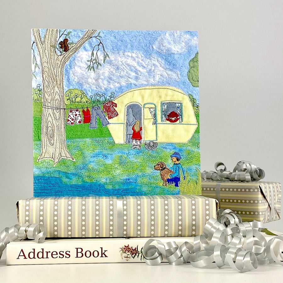 Birthday card - caravan - Folksy