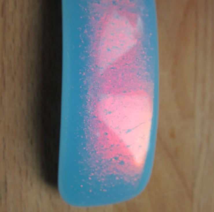 Handmade glass hair clip barrette - Mars - Folksy