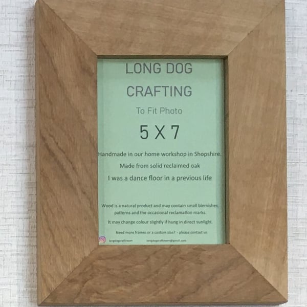 Photo Picture Frame hand crafted from Solid Rec... - Folksy