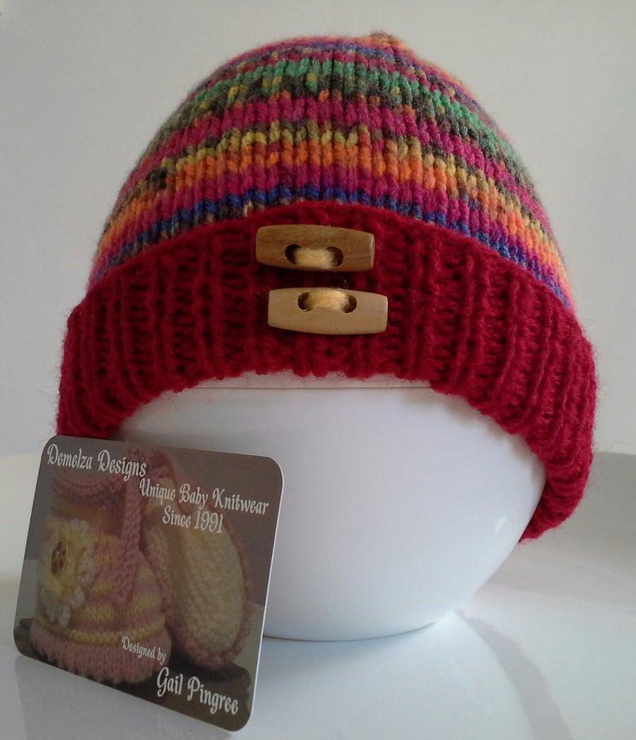 Baby Unisex Benie Hat 6 - 12 months size - Folksy