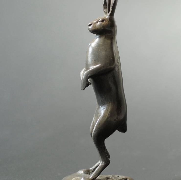 Standing pewter Hare - Folksy