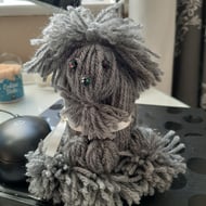 Handmade woollen dog made with recycled materials - Folksy