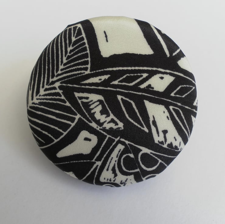 Six Extra Large, Handmade Fabric Buttons, Cream... - Folksy